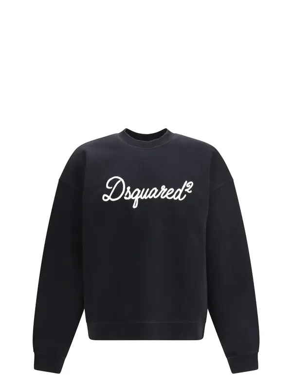 Dsquared2 Cotton Logo Sweatshirt - Black