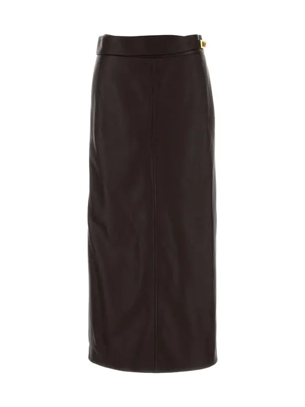 FERRAGAMO Leather Skirt - Brown