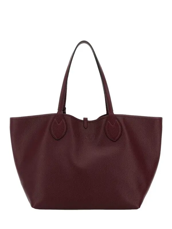 Gucci Burgundy Leather Reversible Shopping Bag - Red
