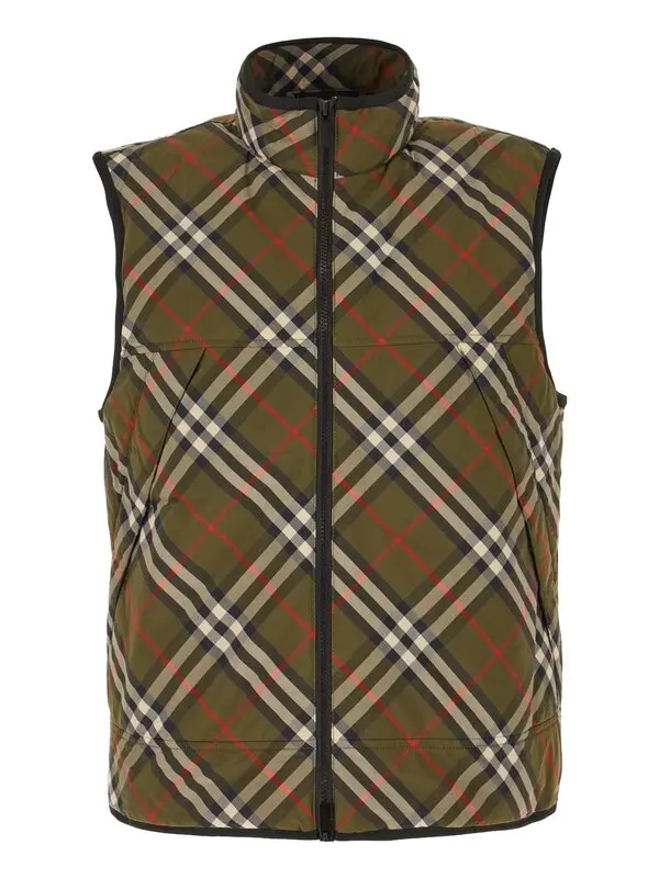 Burberry Check Puffer Vest - Multicolor