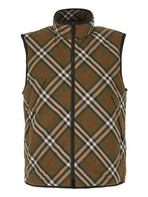 Burberry Check Puffer Vest - Multicolor