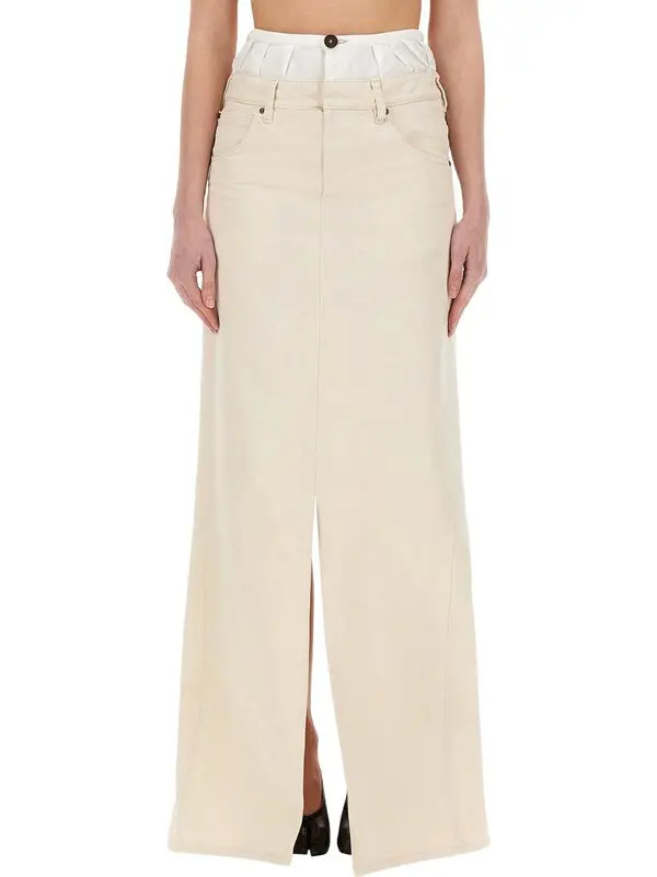 MAISON MARGIELA Cotton Skirt - Cream