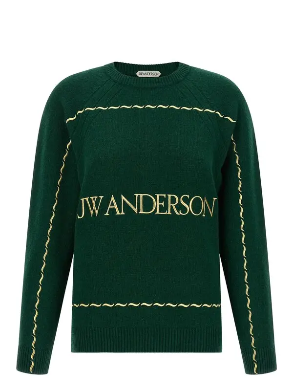 JW Anderson J.w.anderson Logo Embroidery Sweater - Green