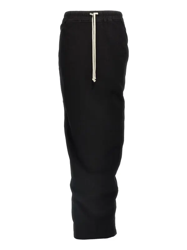 Rick Owens Cotton Maxi Skirt - Black