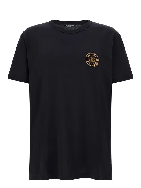 Dolce & Gabbana Logo Patch T-shirt - Blue