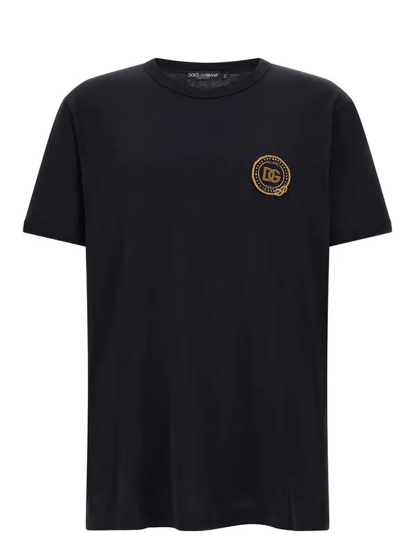 Dolce & Gabbana Logo Patch T-shirt - Blue