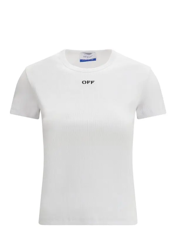 Off-White Off Stamp Rib Basic T-shirt - White