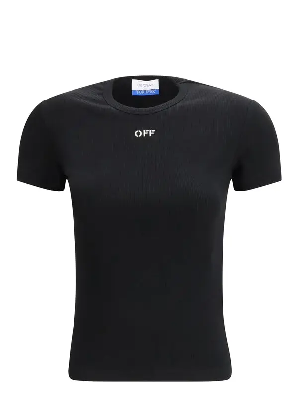 Off-White Off Stamp Rib Basic T-shirt - Black