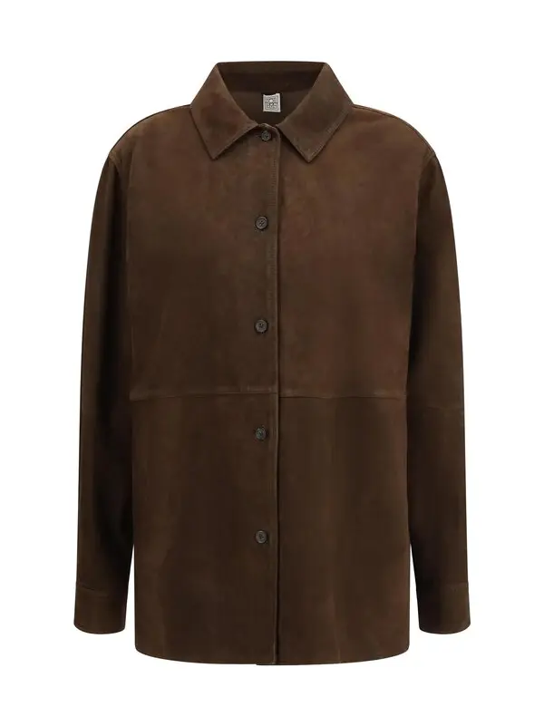 TOTEME Suede Shirt Jacket - Brown