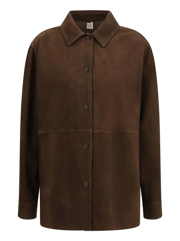 TOTEME Suede Shirt Jacket - Brown
