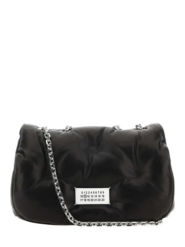 MAISON MARGIELA Nappa Leather Medium Glam Slam Shoulder Bag - Black