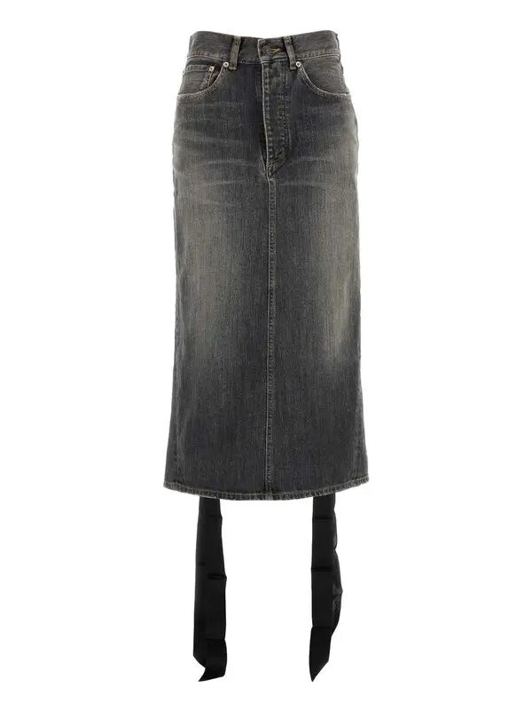 Balenciaga Denim Skirt - Black