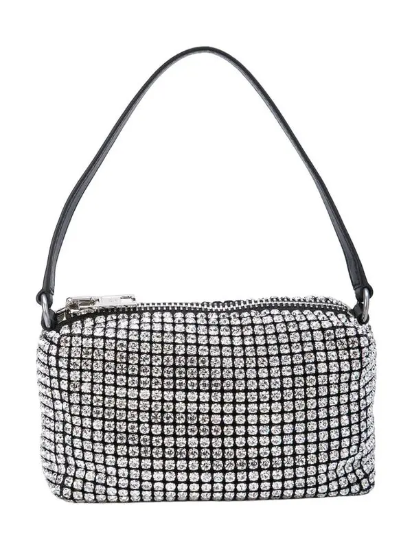 Alexander Wang Crystal Mesh Heiress Pouch - White