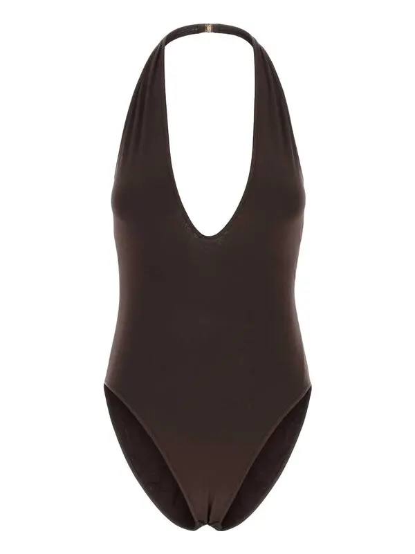 Zimmermann Stretch Viscose Luca Bodysuit - Brown