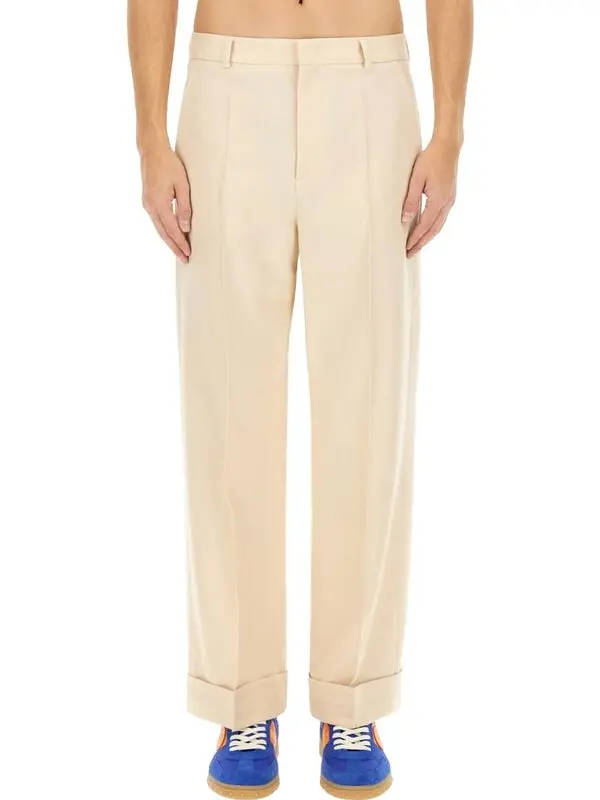 Valentino Garavani Virgin Wool Tailored Trousers - Cream
