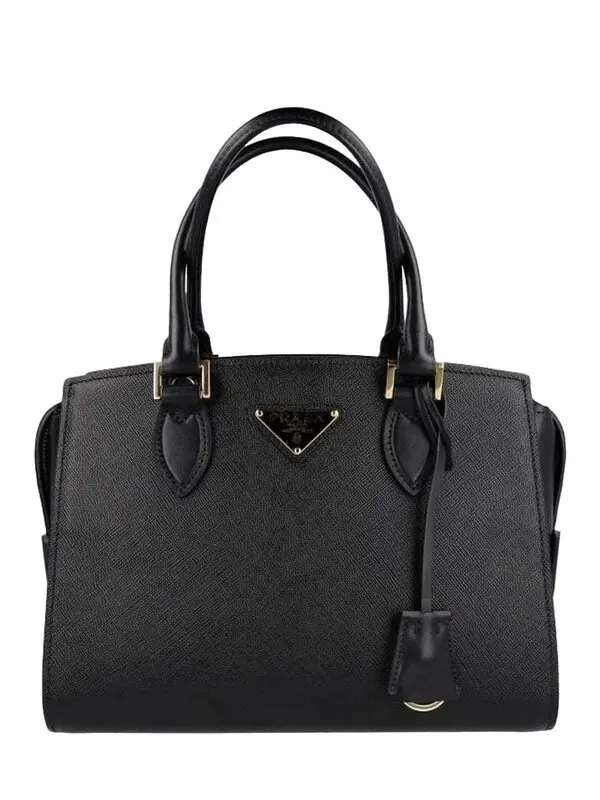 Prada Saffiano Leather Hand Bag - Black