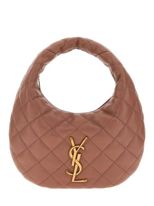 Saint Laurent Antiqued Nappa Leather Icarino Shoulder Bag - Pink