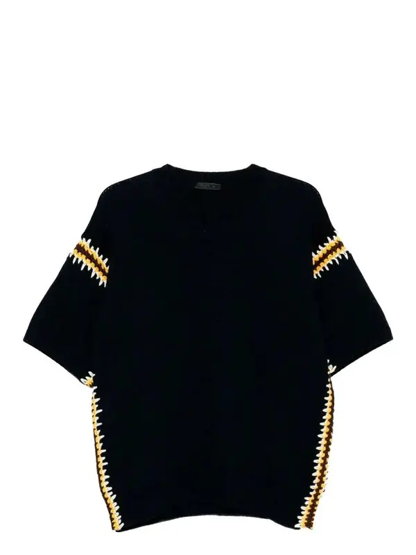 Prada Cotton Linen Polo Neck - Multicolor