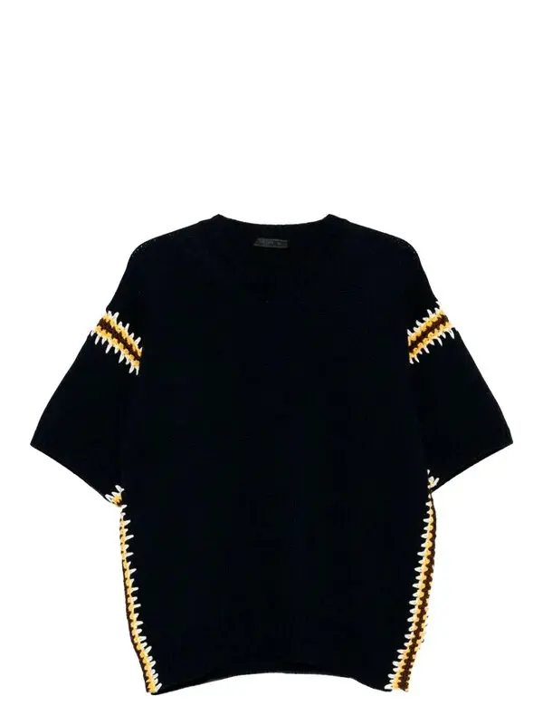 Prada Cotton Linen Polo Neck - Multicolor