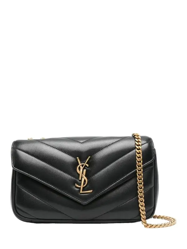 Saint Laurent Loulou Small Bag In Matelassé Lambskin - Black