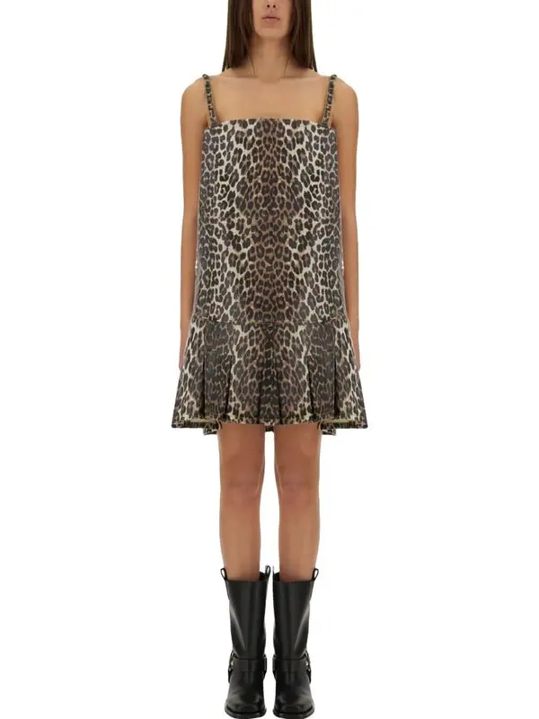 GANNI Animal Pattern Dress - Multicolor