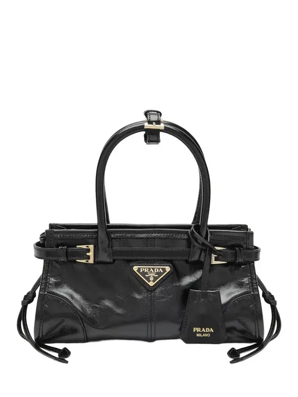 Prada Bonnie Mini Calf Leather Handbag - Black