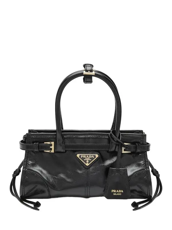 Prada Bonnie Mini Calf Leather Handbag - Black