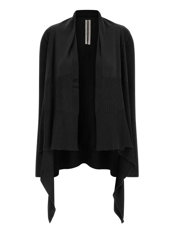 Rick Owens Cotton Wrap Cardigan - Black