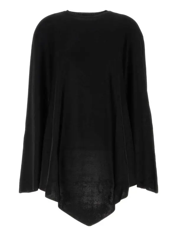 Balenciaga Stretch Viscose Blend Cape - Black