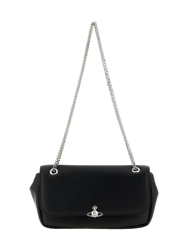 VIVIENNE WESTWOOD Chain Crossbody Purse - Black