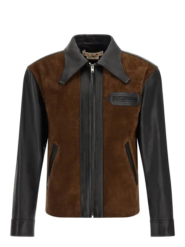Marni Leather Jacket - Multicolor