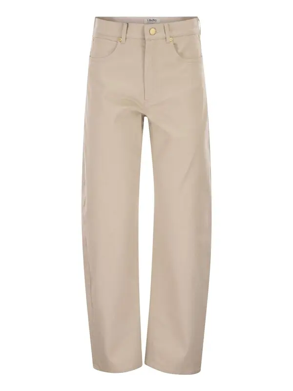 Max Mara Emily Bull Stretch Trousers - Cream