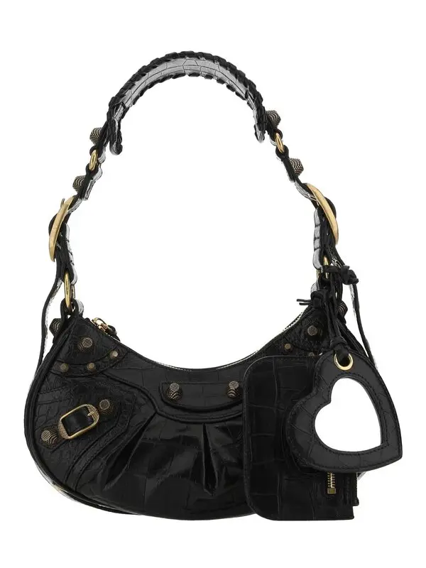 Balenciaga Leather Le Cagole Xs Shoulder Bag - Black
