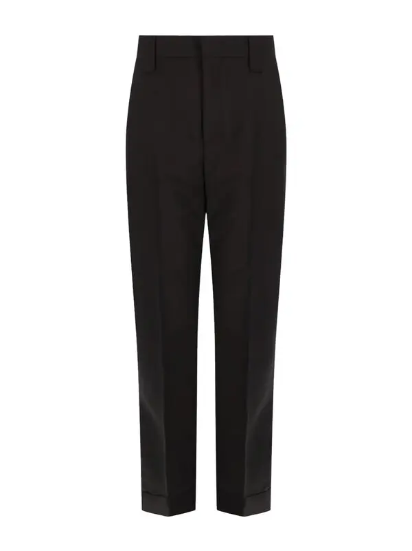 Versace Pantalone In Lana E Mohair - Brown