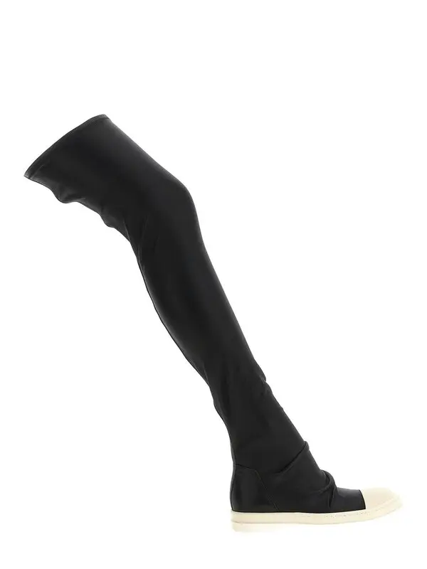 Rick Owens High Stocking Sneaks' Boots - Black