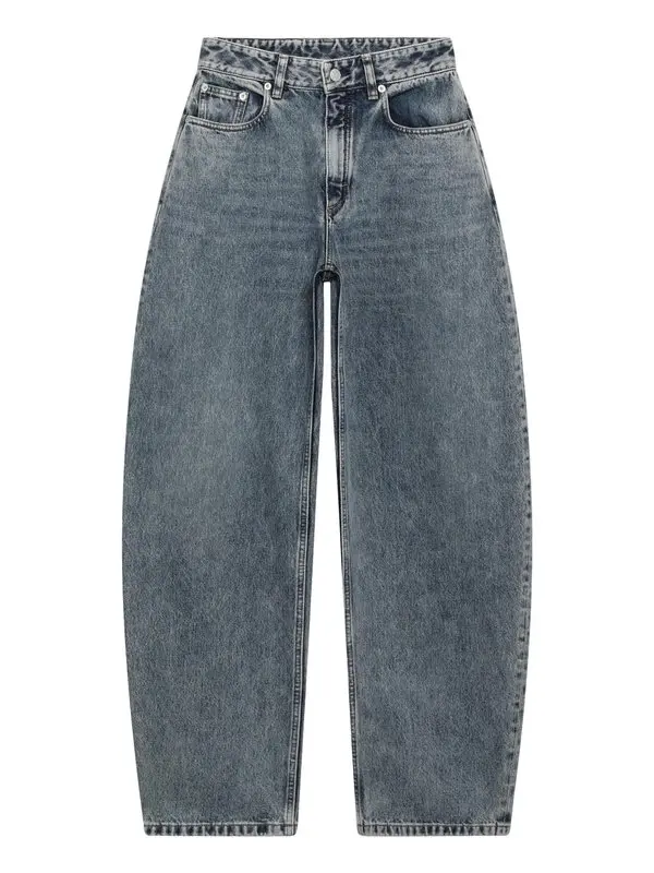 Alaïa Rounded Denim Jeans - Blue