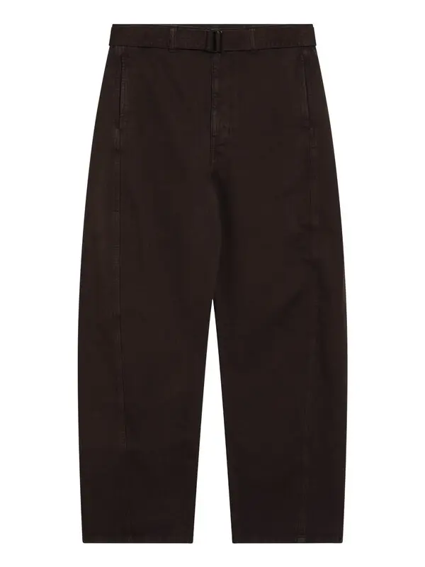 LEMAIRE Cotton Denim Trousers - Dark Chocolate