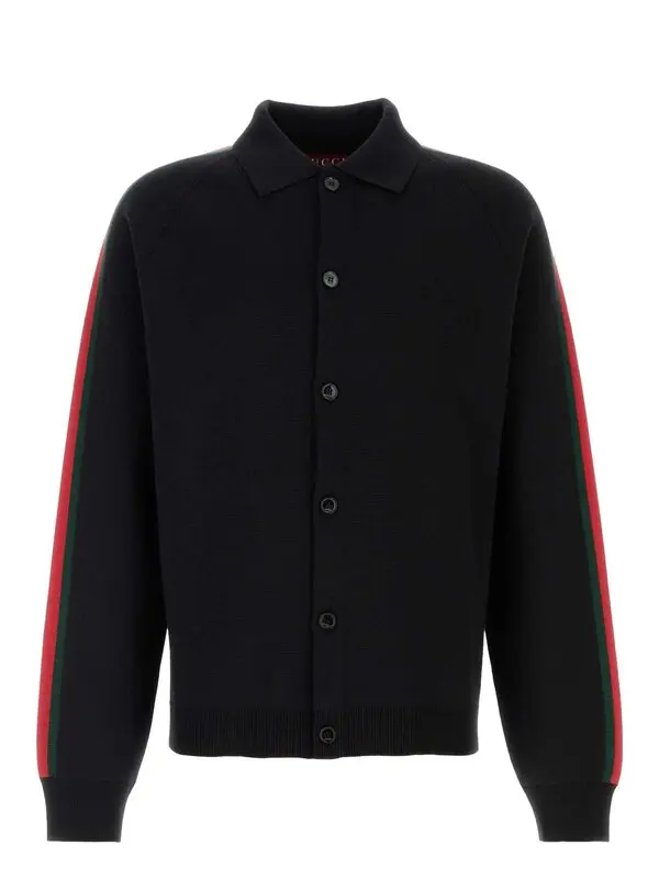 Gucci Wool Blend Cardigan - Black