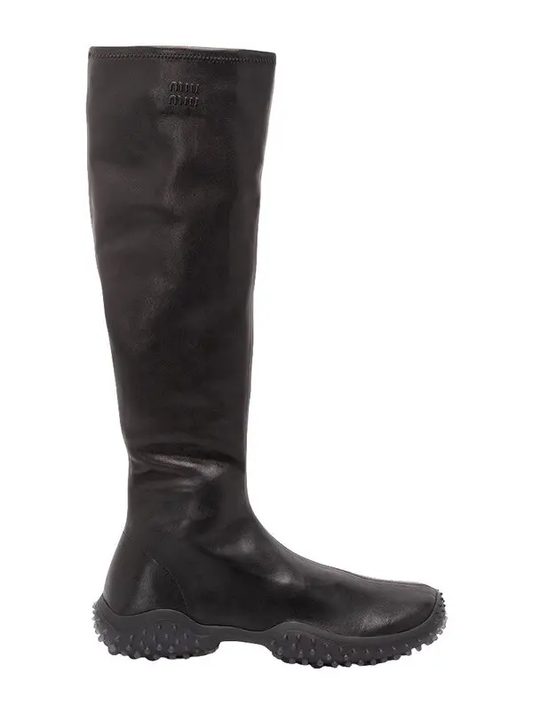 Miu Miu Stretch Leather Boots - Multicolor