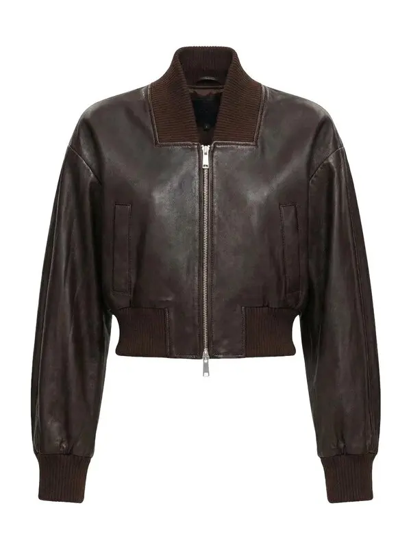 SELF-PORTRAIT Lambskin Leather Jacket - Multicolor