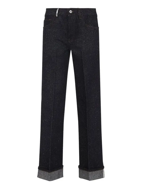 Burberry Cotton Denim Straight-leg Jeans - Blue