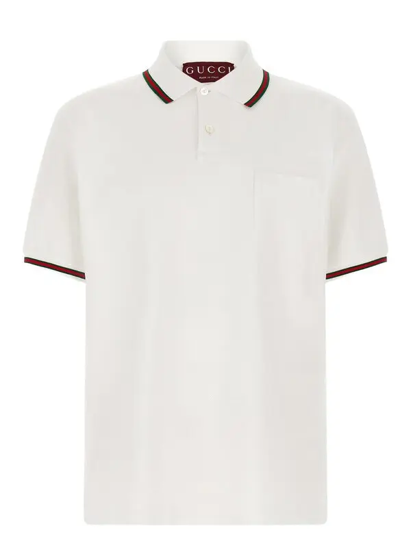 Gucci Nastro Web' Polo Shirt - White