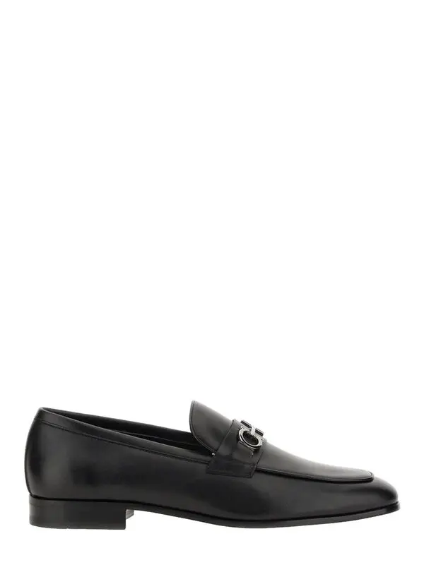 FERRAGAMO Gancini Moccasin - Black