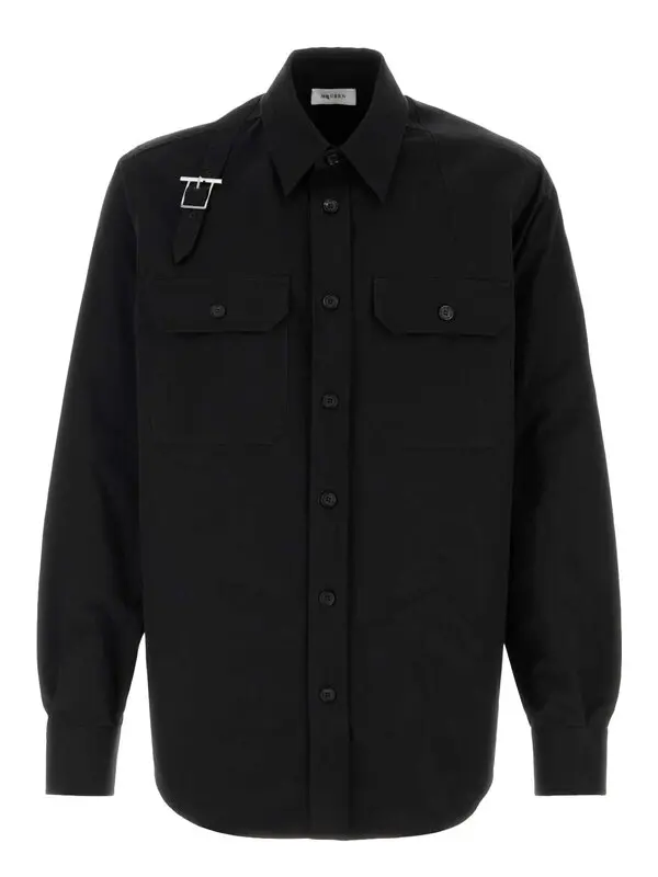 Alexander McQueen Poplin Shirt - Black