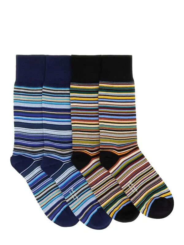 Paul Smith 2-pack Calzini Signature Stripe - Multicolor