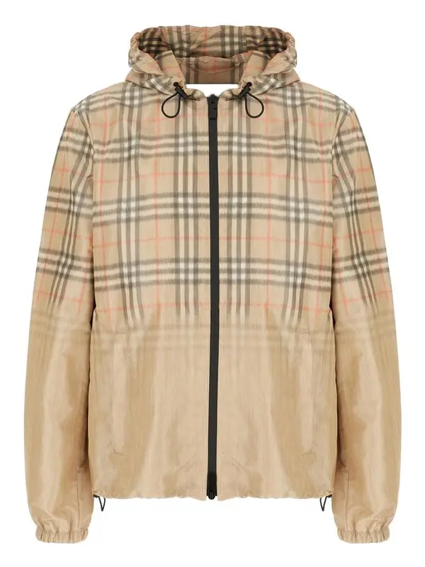 Burberry Check Windbreaker Jacket - Multicolor