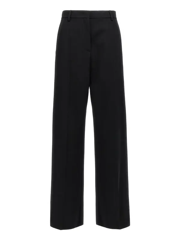 Valentino Garavani Solid Grisaille' Pants - Black