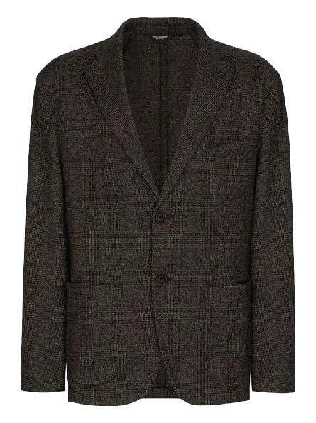 Dolce & Gabbana Checked Wool Blend Blazer - Multicolor