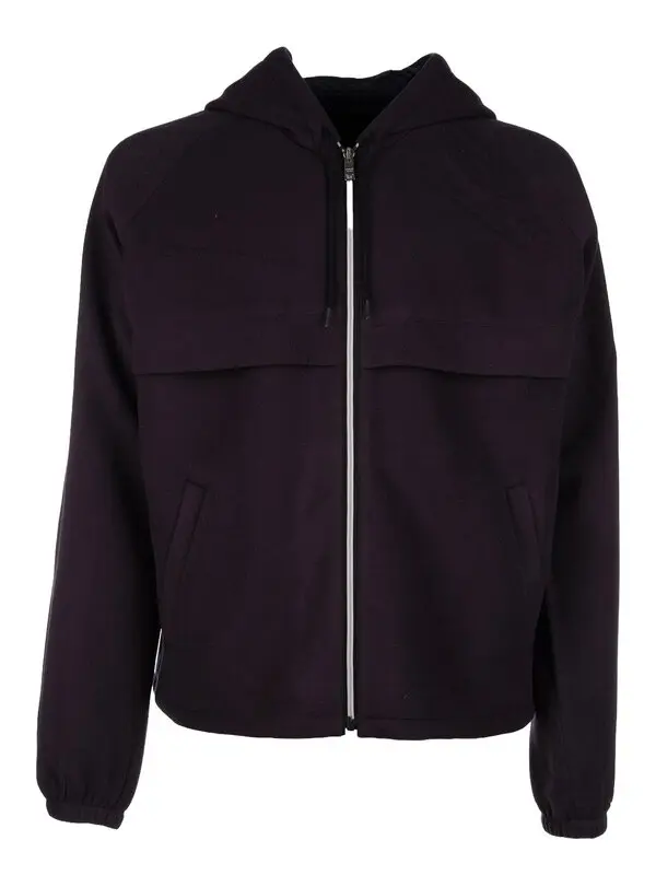 Prada Hooded Zip Up Jacket - Multicolor