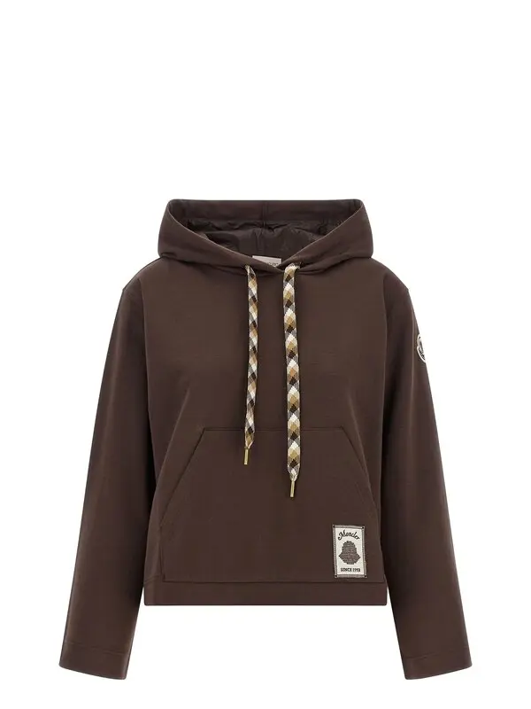 Moncler Maxi Drawstring Hoodie - Brown